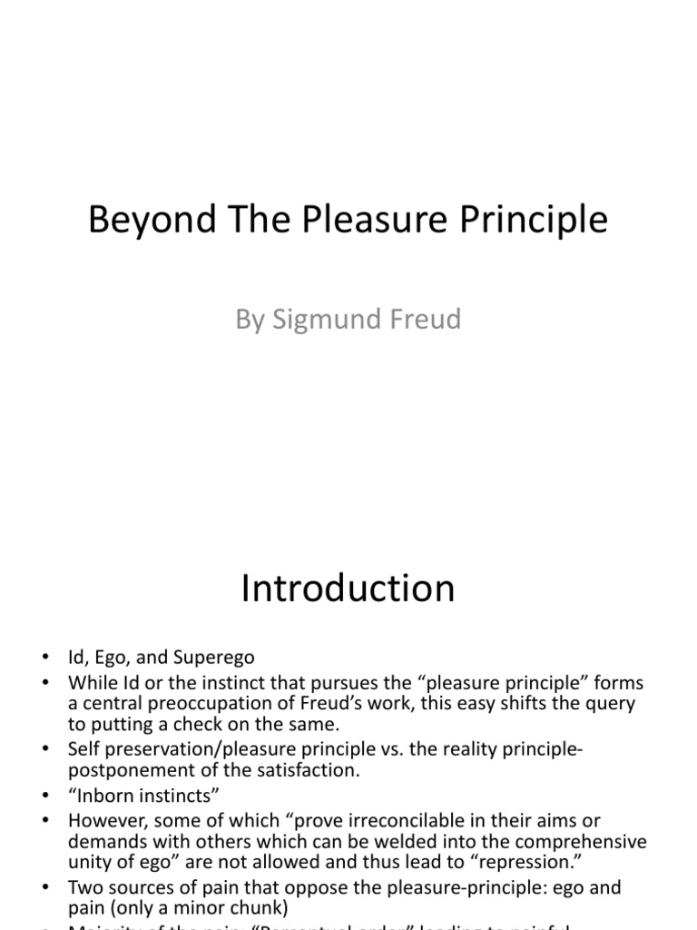 Freud's Beyond the Pleasure Principle Explained | PDF | Id ...