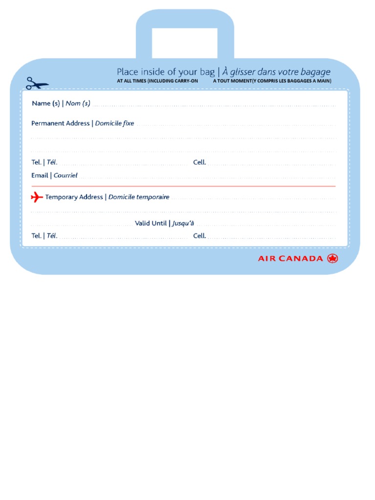 Baggage Id Card | PDF