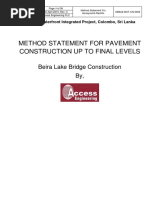 Method Statement Road Construction | PDF | Road | Concrete