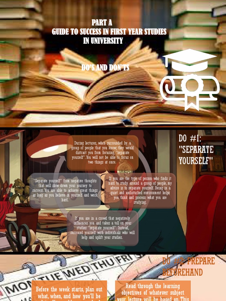 Part A Guide To Success in First Year Studies in University | PDF ...