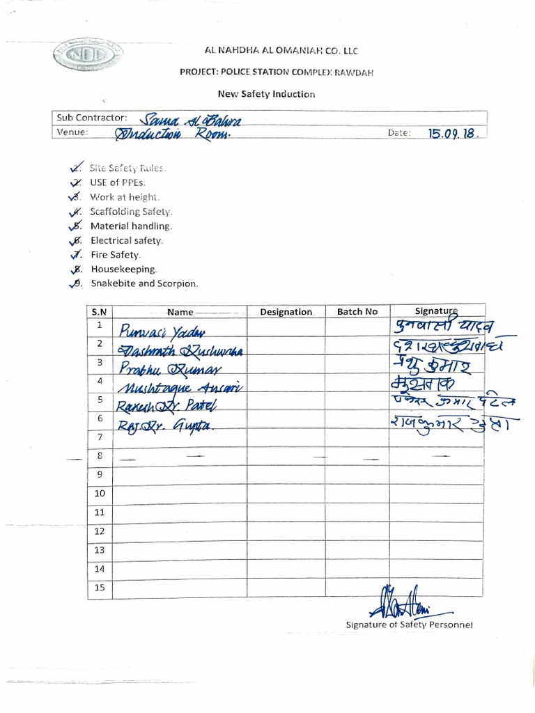 Emailing HSE Induction 15.09.18 | PDF