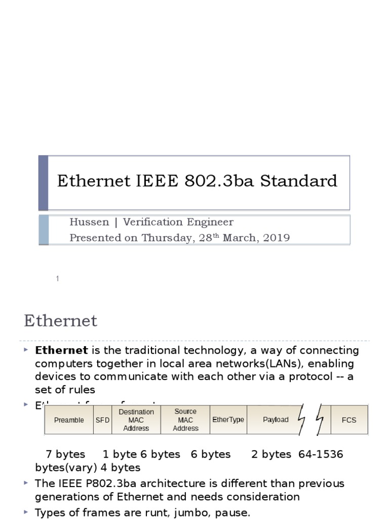 Ethernet IEEE 802.3ba Standard | PDF | Ethernet | Physical Layer Protocols