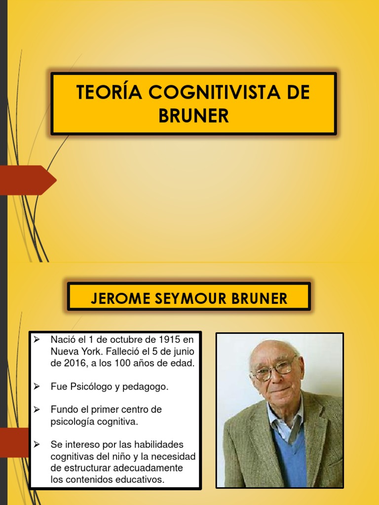 Jerome Seymour Bruner | PDF | Psicología cognitiva | Aprendizaje