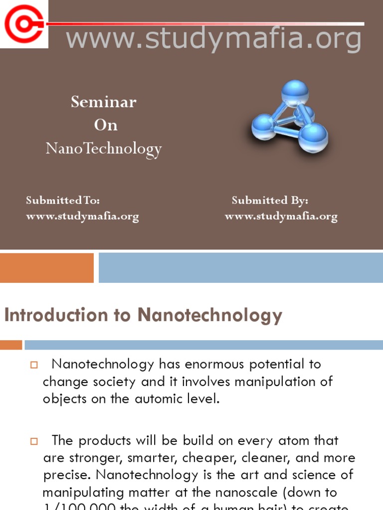 NanoTechnology PPT | Nanotechnology | Nanomaterials