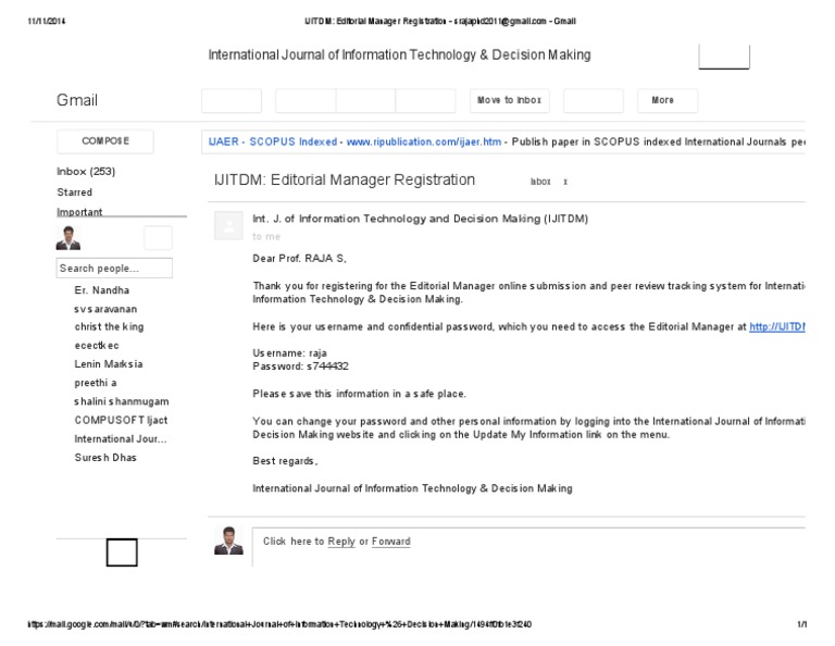 IJITDM - Editorial Manager Registration | PDF | Web 2.0 | Cyberspace
