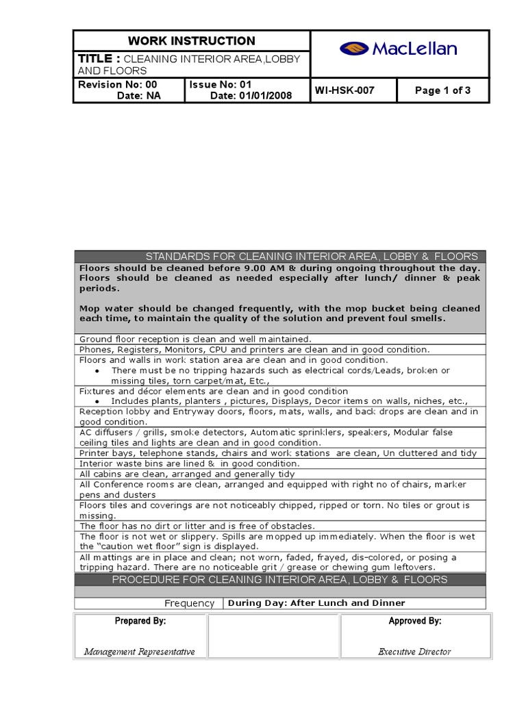 Sop Format | PDF | Tile | Nature
