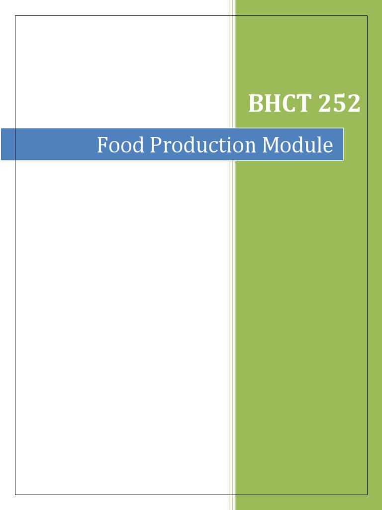 Module BHCT 252 Food Production Sem IV | PDF | Curry | Ginger