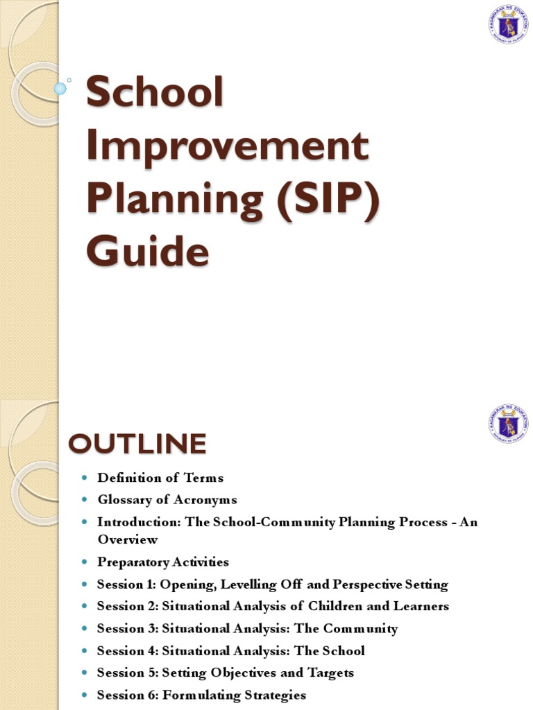 School Improvement Planning (SIP) Guide | PDF | Community | Economics