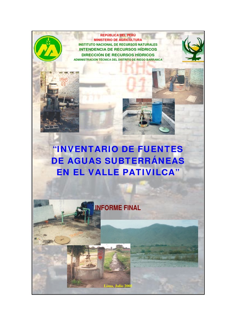 Fuente Agua Subterranea Pativilca PDF | PDF | Agua subterránea | Roca (geología)