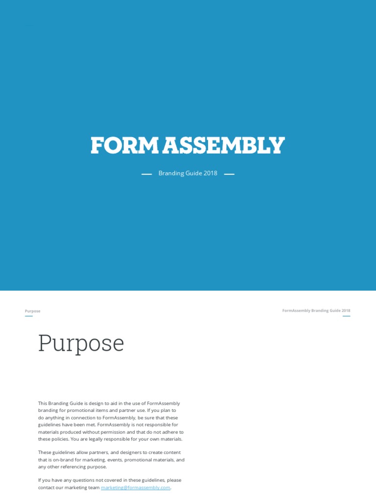 Formassembly Branding Guide 2018 | PDF | Logos | Typography