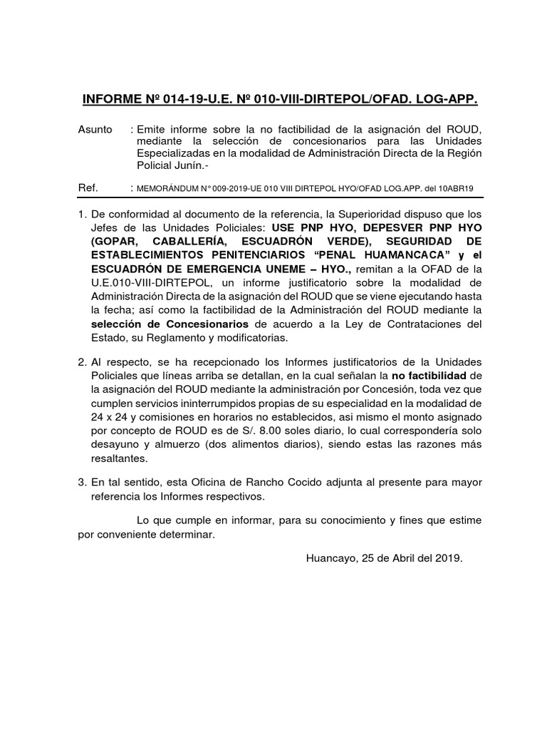 Informe PNP | PDF | Gobierno