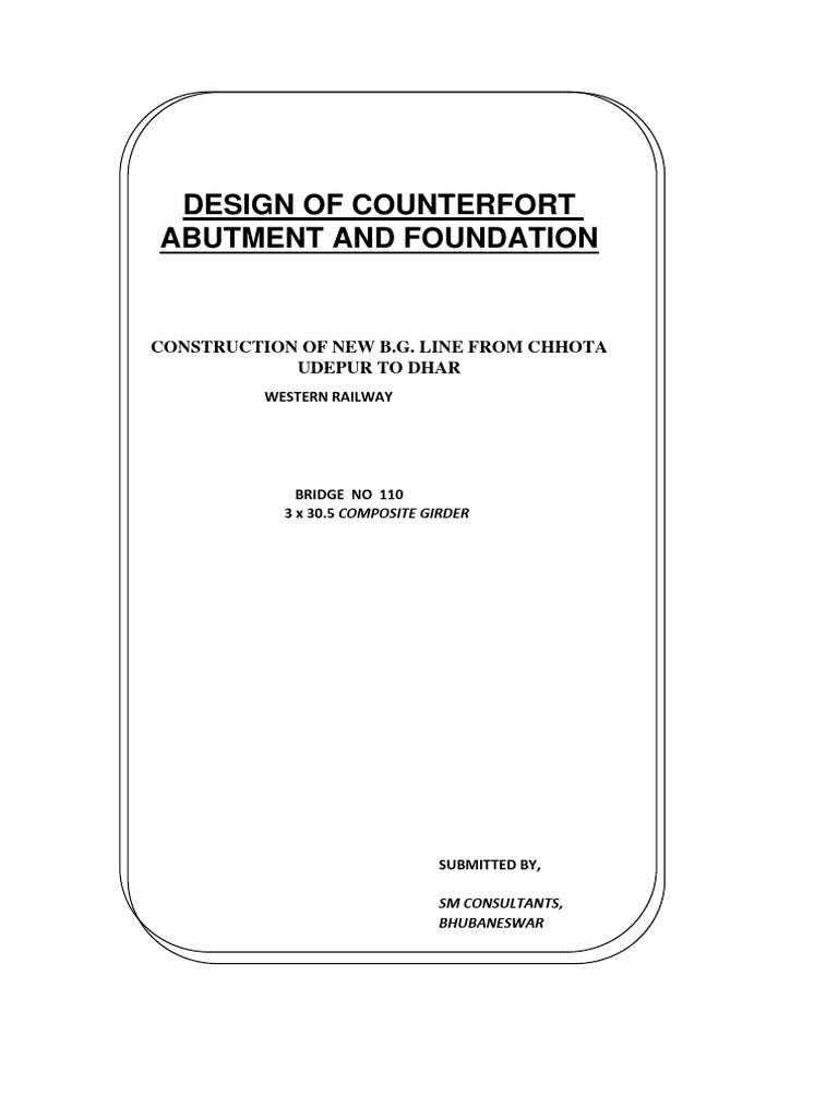 Design of Counterfort Type Abutment | PDF | Structural Engineering ...