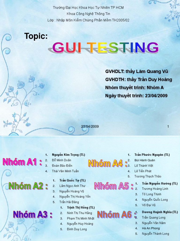 Slide Thuyet Trinh Gui Testing | PDF