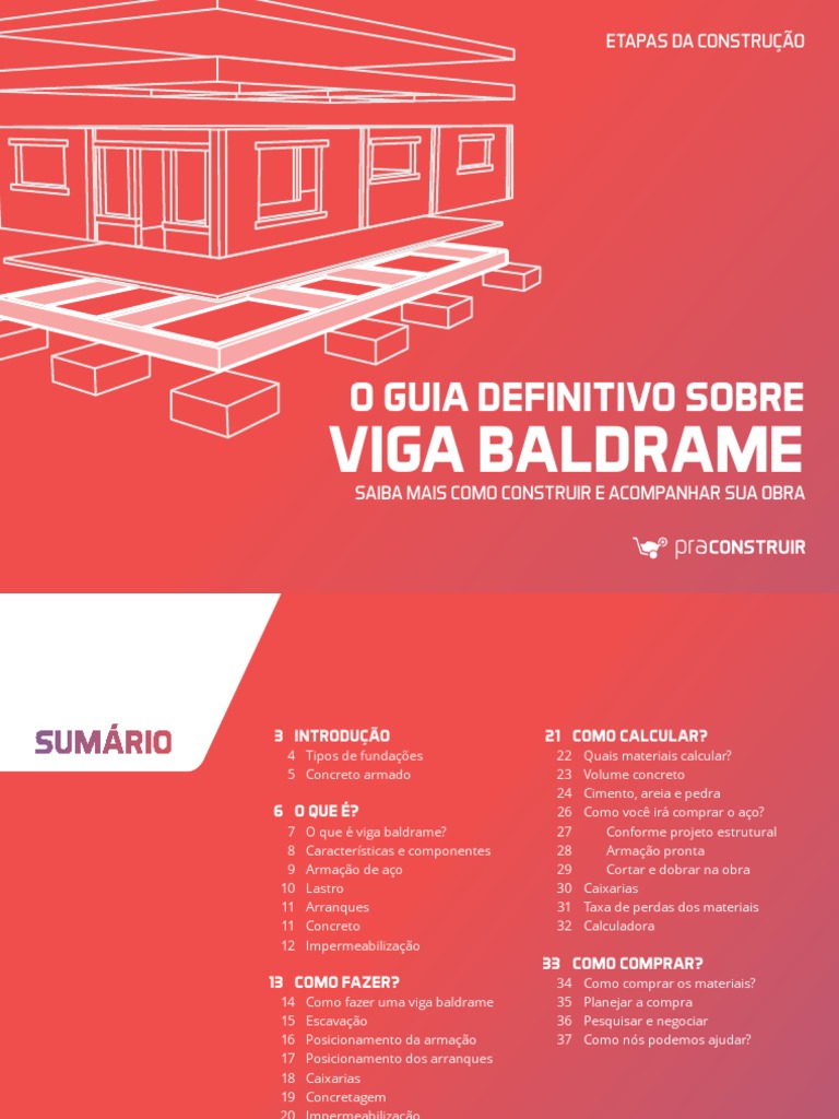 PraConstruir - Ebook Viga Baldrame PDF | PDF | Viga | Concreto