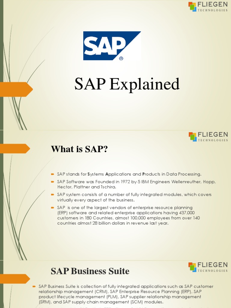 SAP Explained | PDF | Enterprise Resource Planning | Sap Se