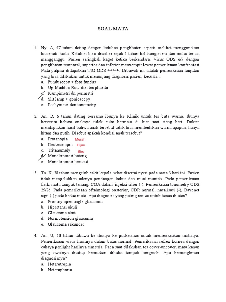 Soal Mata | PDF