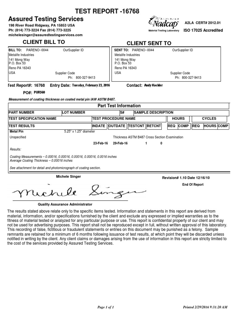 Astm B487 | Download Free PDF | Specification (Technical Standard) | Business