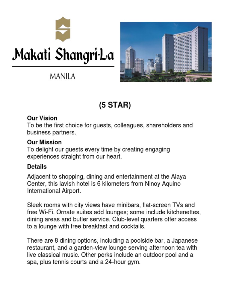 5 Star Hotel | PDF | Hotel And Accommodation