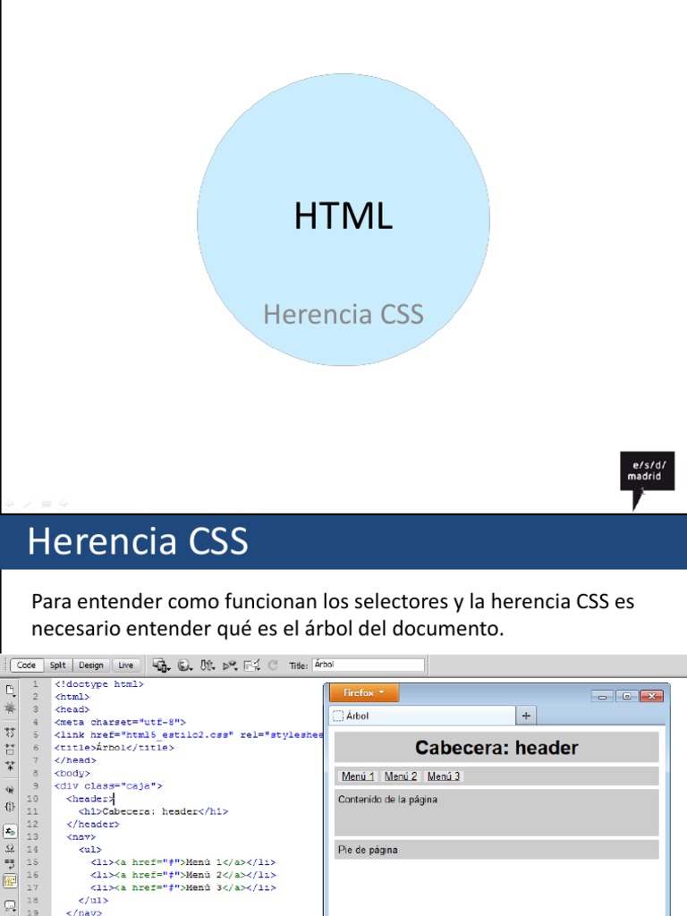 03 Herencia CSS | PDF | Hojas de estilo en cascada | Desarrollo web