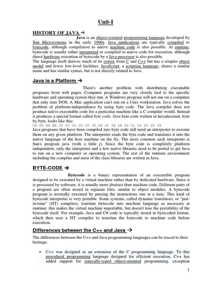 History of Java | PDF | Class (Computer Programming) | Inheritance ...