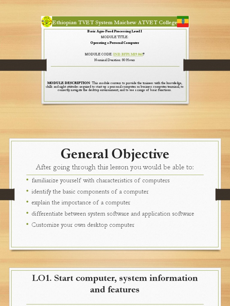 Operate A Personal Computer | PDF | Computer Data Storage | Computer ...