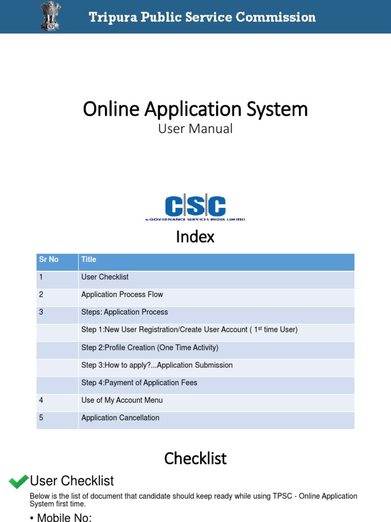 TPSC Online Application Process | PDF | Payments | Credit Card