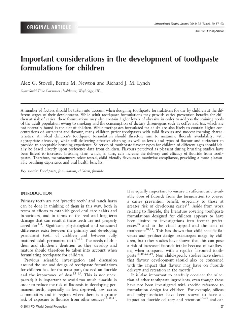 Toothpaste Formulation | PDF | Fluoride | Oral Hygiene