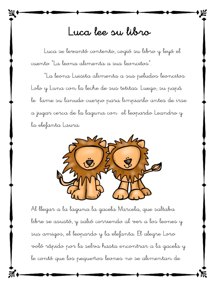 Cuentos Con Fonemas La Letra "L" Luca Lee Su Libro | PDF