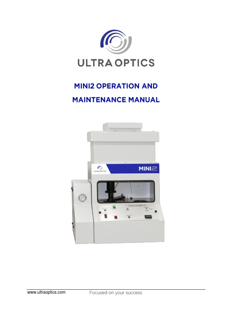 Ultra Optics Mini2 Manual | PDF | Pump | Ultraviolet