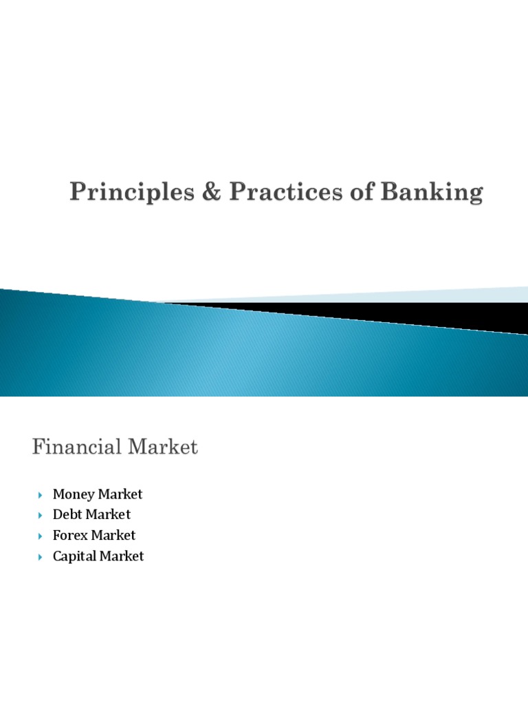Principles & Practices of Banking | PDF | Financial Markets | Pricing