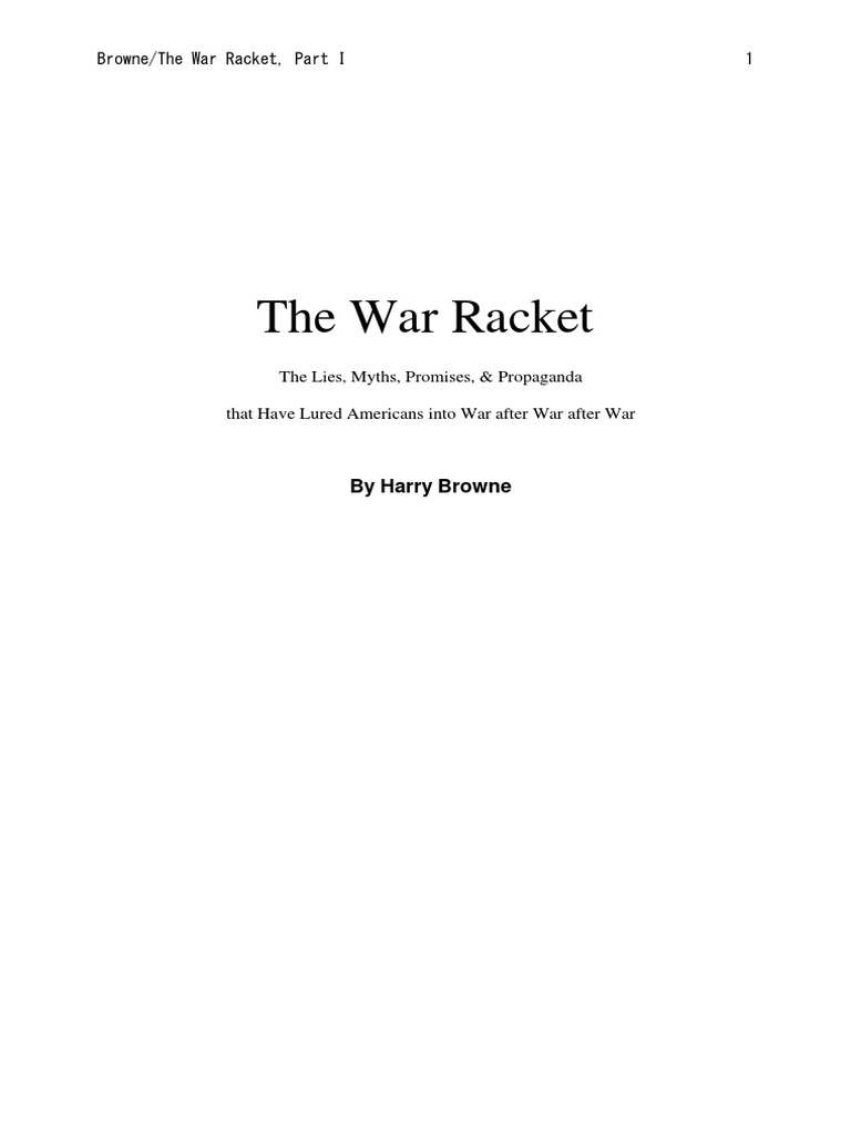 The War Racket - Part 1 PDF | PDF | Austria Hungary | World War I