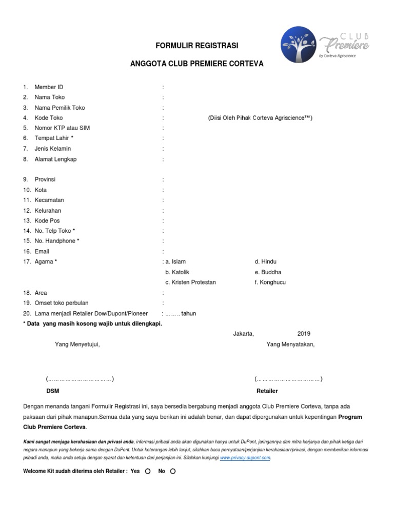 Form Registrasi | PDF