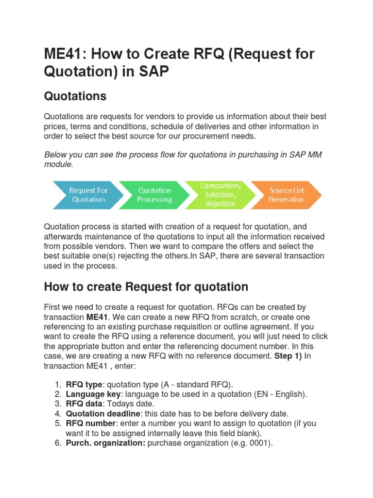 3 - How To Create RFQ | PDF | Information | Business