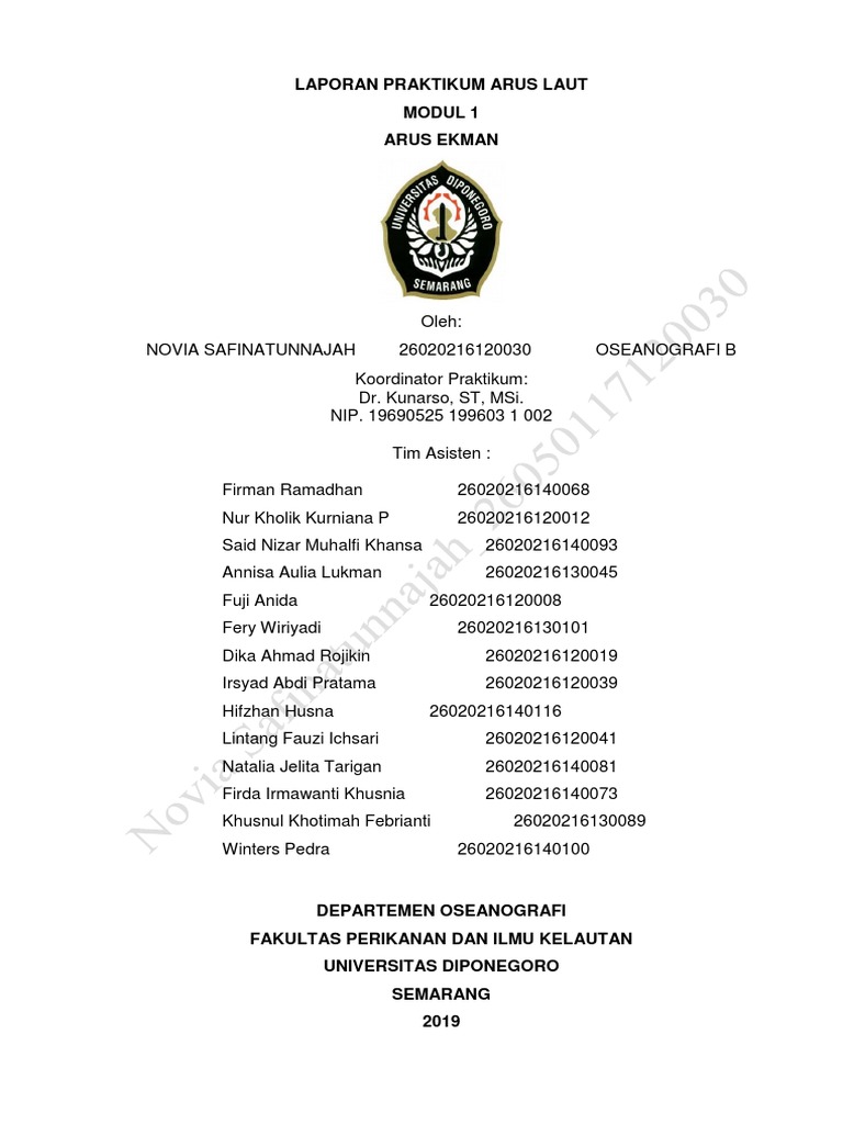 Analisis Arus Ekman dan Lintang | PDF