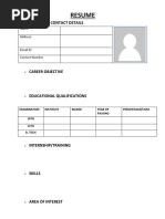 BTech Student Resume Template | PDF