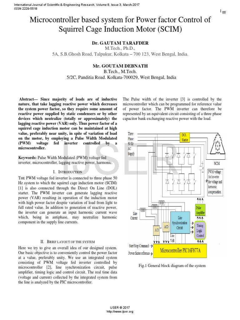 Microcontroller Based System For Power Factor Control of Squirrel Cage ...