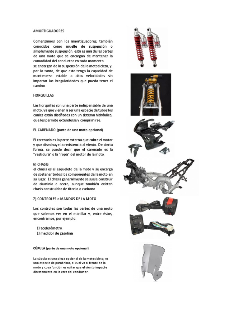 Partes de Una Moto | Motocicleta | Pistón