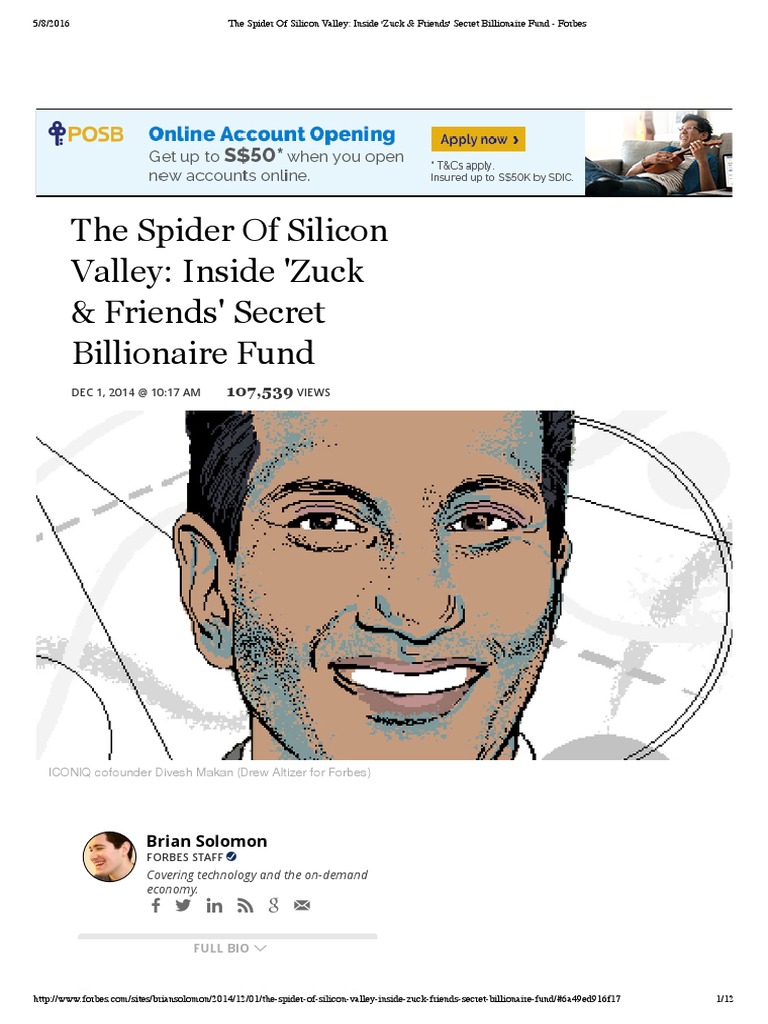 The Spider of Silicon Valley Inside PDF | PDF | Facebook | Venture Capital