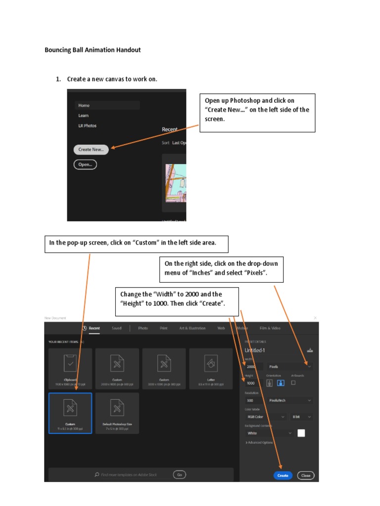 Bouncing Ball Animation Tutorial | PDF | Adobe Photoshop | Computer ...