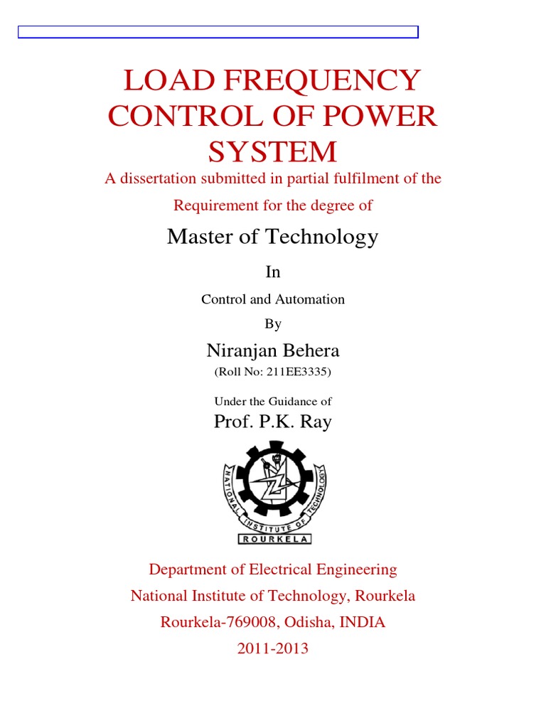 Load Frequency Control of Power System | PDF | Control Theory ...