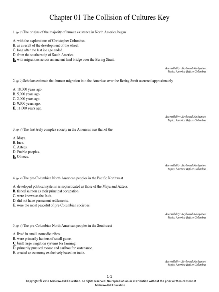 Chapter 01 The Collision of Cultures | PDF | Native Americans In The ...