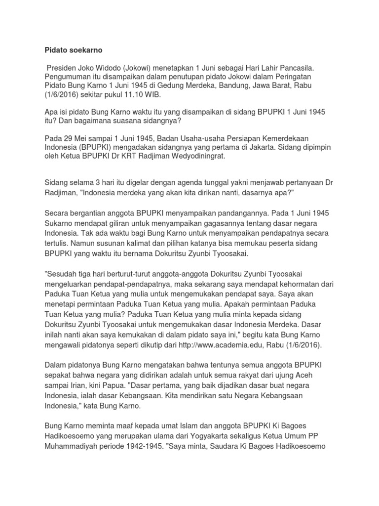 Pidato Soekarno | PDF