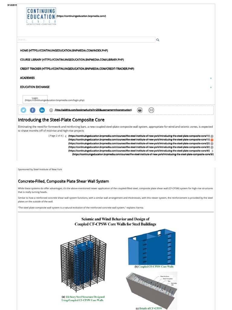 CE Center - Introducing The Steel-Plate Composite Core2 | PDF ...