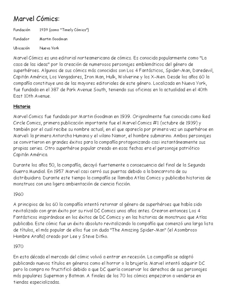 Marvel PDF | PDF | Comics Marvel | Superhéroes