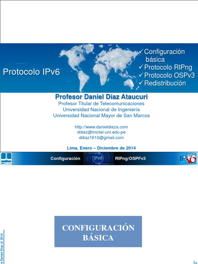 IPv6 Configuración | PDF | Yo Pv6 | Protocolos de internet