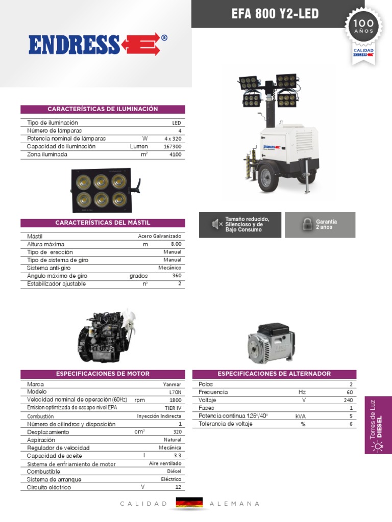 Efa 800 Y1-Led | PDF | Motor diesel | Tanques