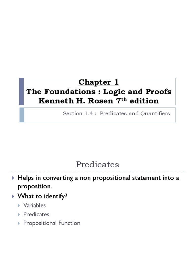 The Foundations of Logic and Proof in Discrete Mathematics | PDF ...