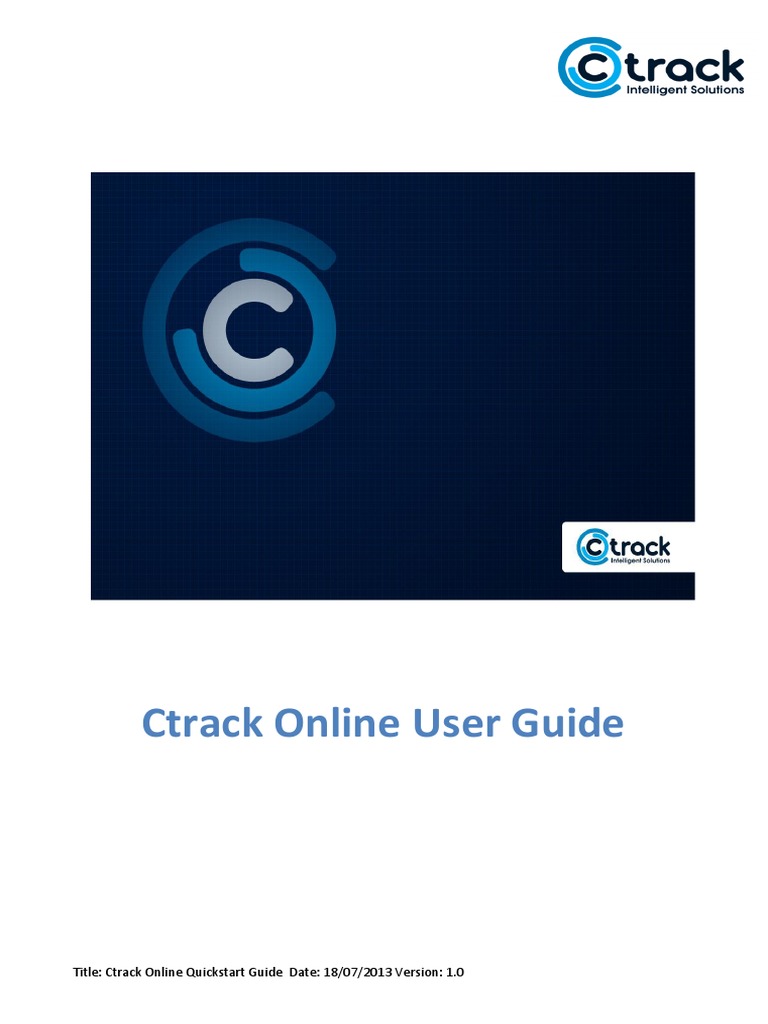 Ctrack Online User Guide: A Comprehensive Introduction to Customizing ...