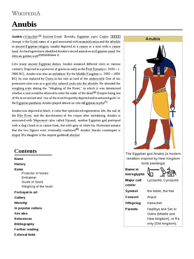 Anubis | PDF | Osiris | Ancient Egyptian Religion