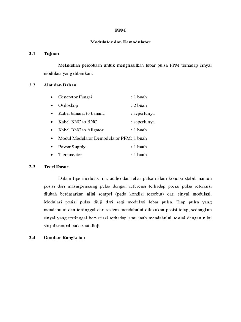 PPM Modulator Dan Demodulator | PDF